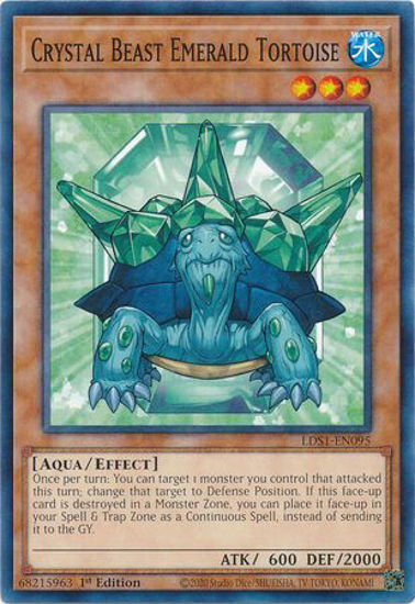 Crystal Beast Emerald Tortoise - LDS1-EN095 - Common 1st Edition