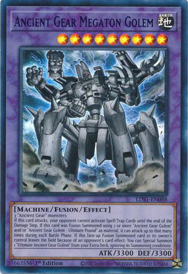 Ancient Gear Megaton Golem (Purple) - LDS1-EN088 - Ultra Rare 1st Edition