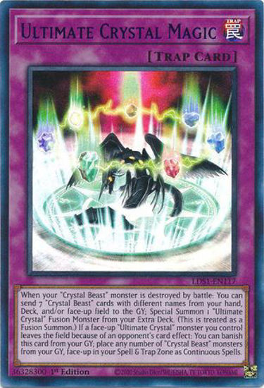 Ultimate Crystal Magic (Blue) - LDS1-EN117 - Ultra Rare 1st Edition