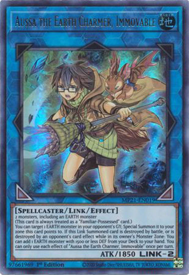 Aussa the Earth Charmer, Immovable - MP21-EN019 - Ultra Rare 1st Edition