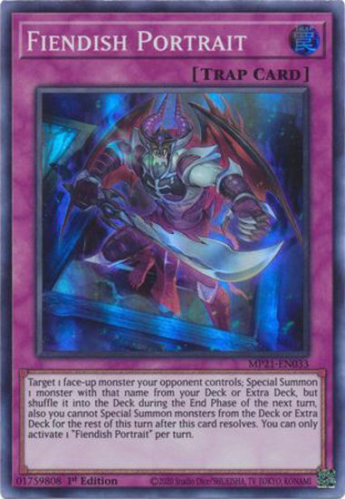 Fiendish Portrait - MP21-EN033 - Super Rare 1st Edition