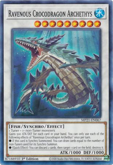 Ravenous Crocodragon Archethys - MP21-EN067 - Common 1st Edition