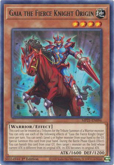 Gaia the Fierce Knight Origin - MP21-EN096 - Rare 1st Edition