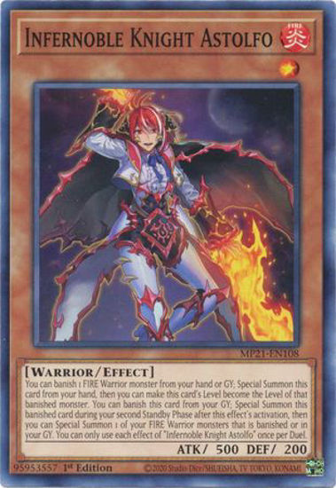 Infernoble Knight Astolfo - MP21-EN108 - Common 1st Edition