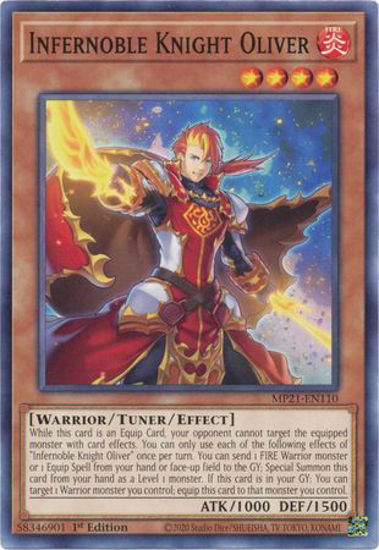 Infernoble Knight Oliver - MP21-EN110 - Common 1st Edition