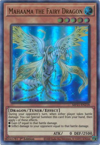 Mahaama the Fairy Dragon - MP21-EN218 - Ultra Rare 1st Edition