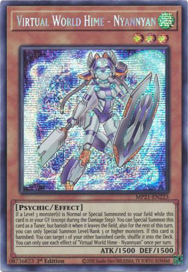 Virtual World Hime - Nyannyan - MP21-EN223 - Prismatic Secret Rare 1st Edition