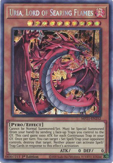 Uria, Lord of Searing Flames - MP21-EN252 - Prismatic Secret Rare 1st Edition