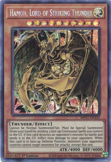 Hamon, Lord of Striking Thunder - MP21-EN253 - Prismatic Secret Rare 1st Edition