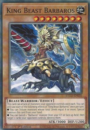 King Beast Barbaros - ETCO-EN030 - Common 1st Edition