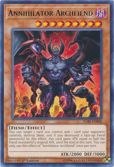 Annihilator Archfiend - IGAS-EN000 - Rare 1st Edition