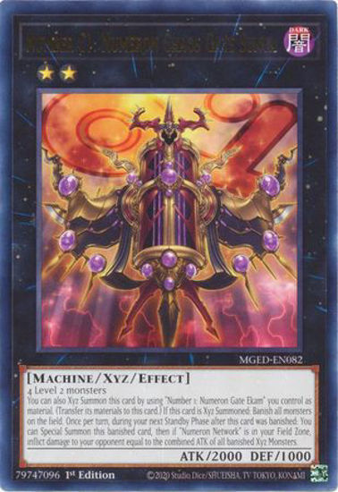 Number C1: Numeron Chaos Gate Sunya - MGED-EN082 - Rare 1st Edition