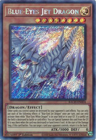 Blue-Eyes Jet Dragon - BACH-EN004 - Secret Rare 1st Edition