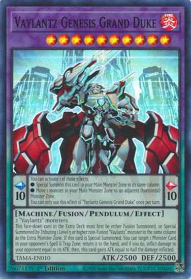 Vaylantz Genesis Grand Duke - TAMA-EN010 - Super Rare 1st Edition