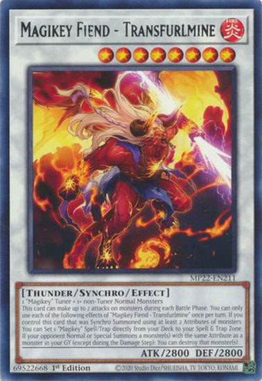 Magikey Fiend - Transfurlmine - MP22-EN211 - Rare 1st Edition