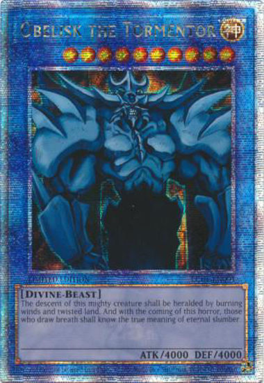 Obelisk the Tormentor - LC01-EN001 - Quarter Century Secret Rare Limited Edition