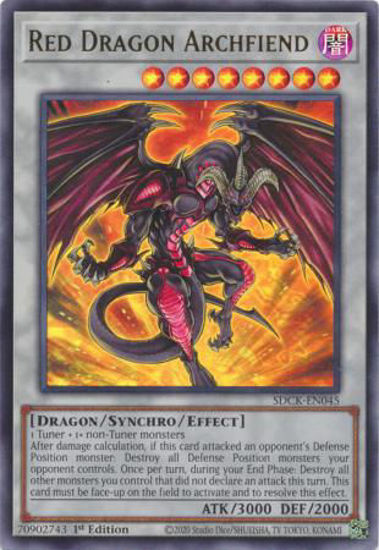 Red Dragon Archfiend - SDCK-EN045 - Ultra Rare 1st Edition