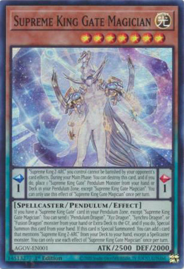 Supreme King Gate Magician - AGOV-EN001 - Super Rare 1st Edition