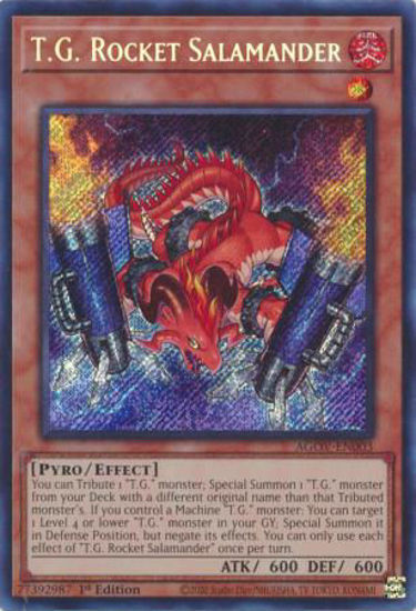 T.G. Rocket Salamander - AGOV-EN003 - Secret Rare 1st Edition