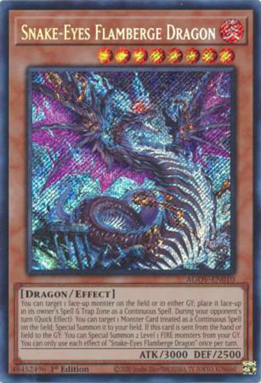 Snake-Eyes Flamberge Dragon - AGOV-EN010 - Secret Rare 1st Edition