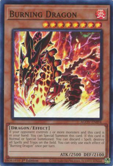 Burning Dragon - AGOV-EN094 - Super Rare 1st Edition