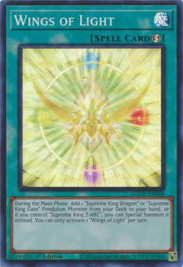 Wings of Light - AGOV-EN048 - Super Rare 1st Edition