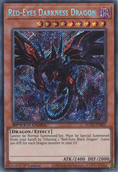 Red-Eyes Darkness Dragon - SGX3-ENB01 - Secret Rare 1st Edition