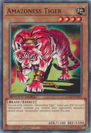 Amazoness Tiger - SGX3-END03 - Common 1st Edition