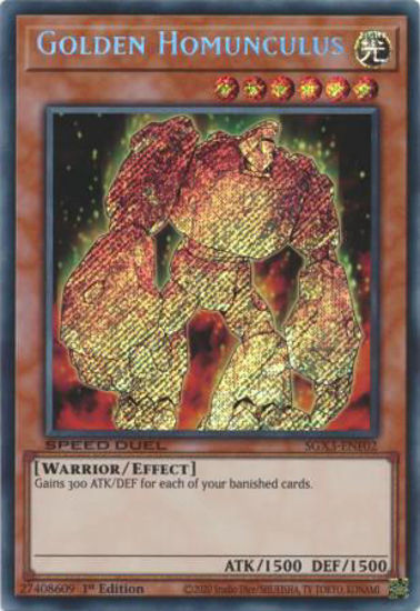 Golden Homunculus - SGX3-ENF02 - Secret Rare 1st Edition