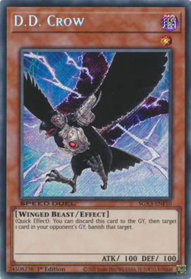 D.D. Crow - SGX3-ENF10 - Secret Rare 1st Edition