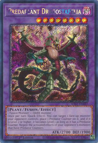 Predaplant Dragostapelia - RA01-EN027 - (V.4 - Platinum Secret Rare) 1st Edition