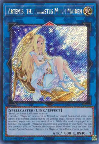 Artemis, the Magistus Moon Maiden - RA01-EN049 - (V.4 - Platinum Secret Rare) 1st Edition