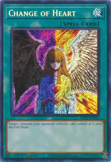 Change of Heart - RA01-EN050 - (V.3 - Secret Rare) 1st Edition