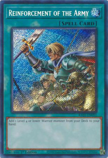 Reinforcement of the Army - RA01-EN051 - (V.3 - Secret Rare) 1st Edition