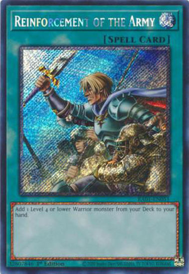 Reinforcement of the Army - RA01-EN051 - (V.4 - Platinum Secret Rare) 1st Edition