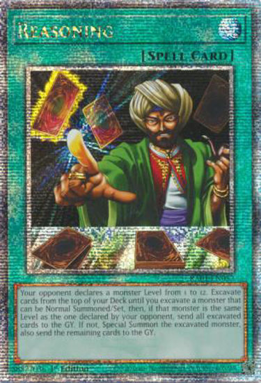 Reasoning - RA01-EN052 - (V.5 - Quarter Century Secret Rare) 1st Edition