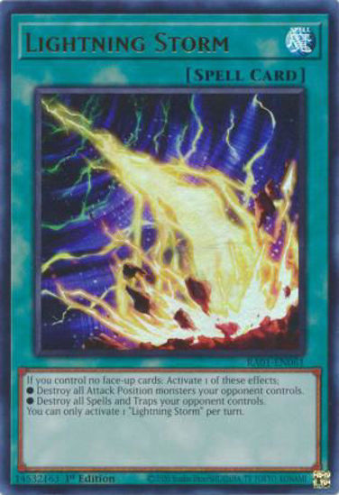 Lightning Storm - RA01-EN061 - (V.2 - Ultra Rare) 1st Edition