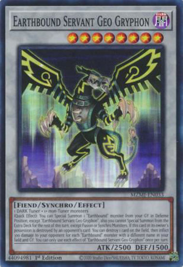 Earthbound Servant Geo Gryphon - MZMI-EN033 - Super Rare 1st Edition