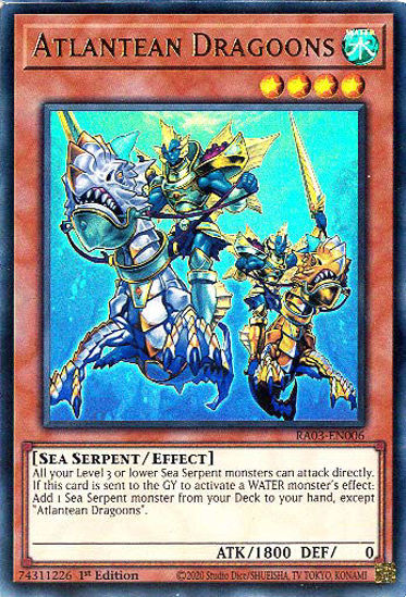 Atlantean Dragoons - RA03-EN006 - Ultra Rare 1st Edition