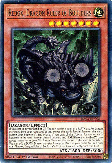 Redox, Dragon Ruler of Boulders - RA03-EN008 - Ultra Rare 1st Edition