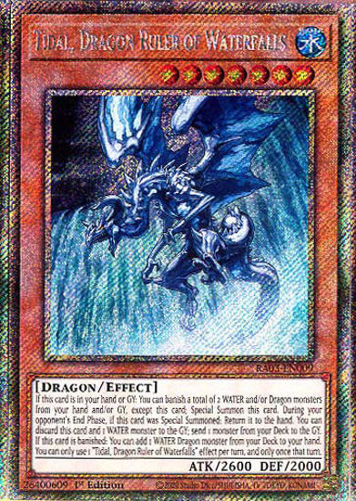 Tidal, Dragon Ruler of Waterfalls - RA03-EN009 - Platinum Secret Rare 1st Edition