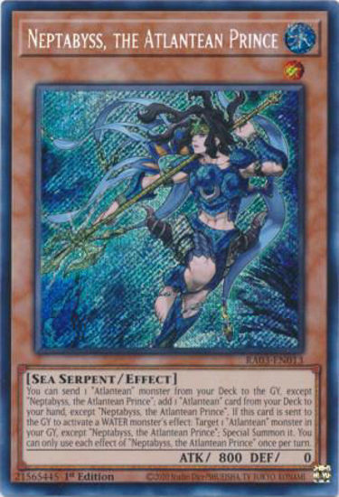 Neptabyss, the Atlantean Prince - RA03-EN013 - Quarter Century Secret Rare 1st Edition