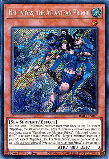 Neptabyss, the Atlantean Prince - RA03-EN013 - Secret Rare 1st Edition