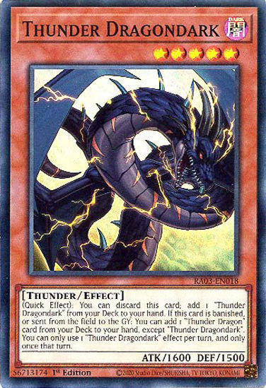 Thunder Dragondark - RA03-EN018 - Super Rare 1st Edition