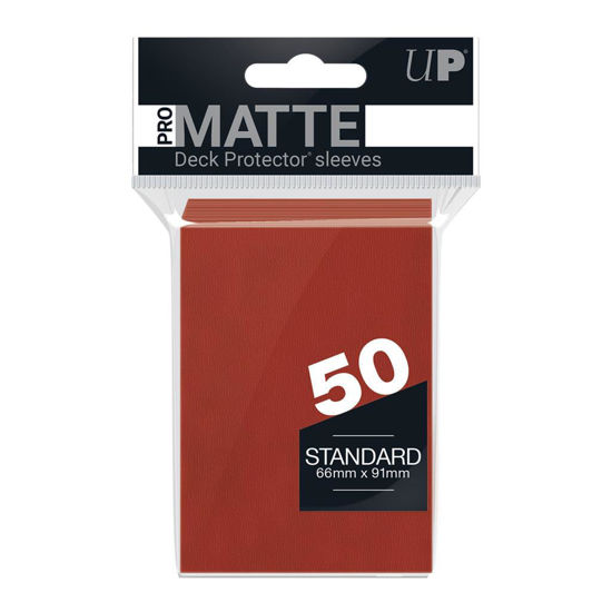 Ultra Pro Deck Protectors - Standard Sleeves - Matte Red (50 Sleeves)