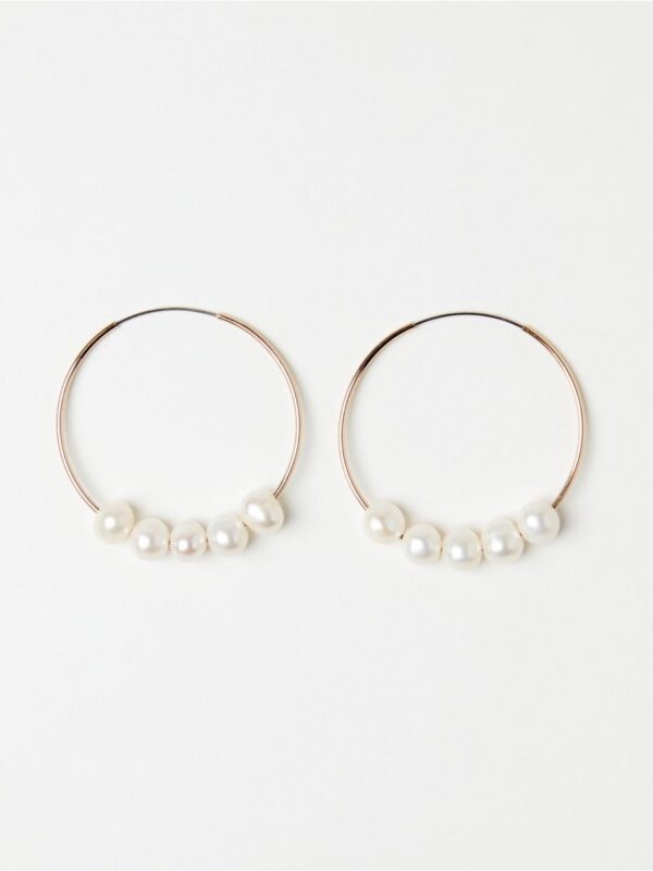 Mindjuse – Hoop earrings with freshwater pearls