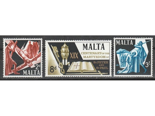 Malta-1967-Martydom of Sts. Peter &; Paul-MNH