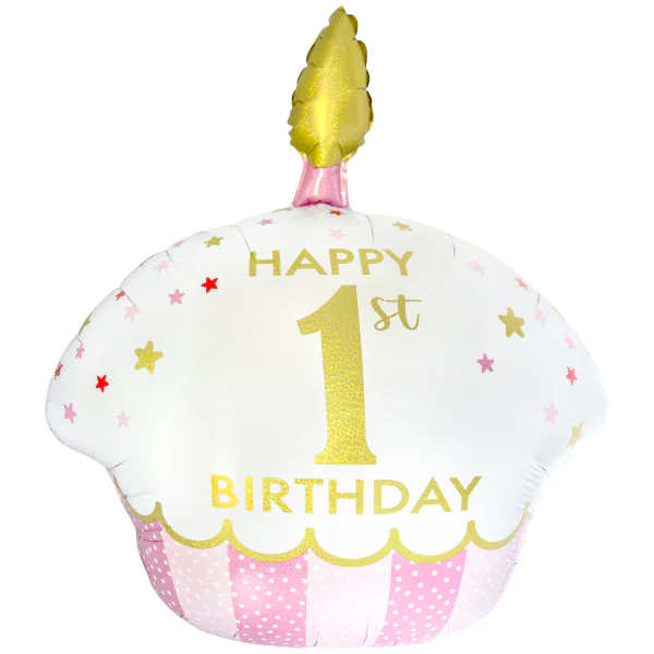 1st Birthday Cupcake Girl Folija Balon