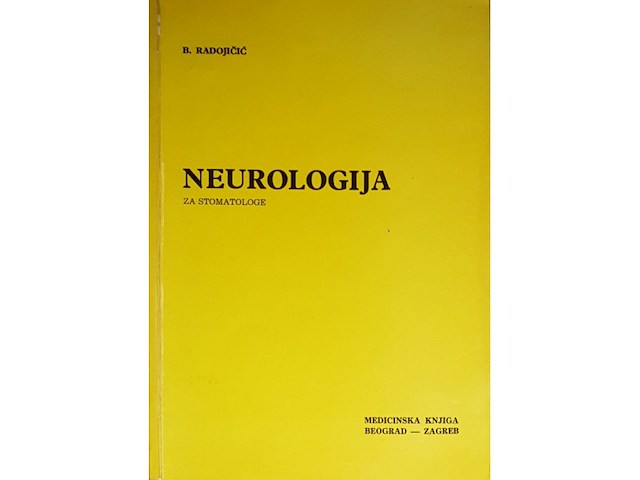 Neurologija Za Stomatologe - Prof.Dr.Borivoje Radojičić