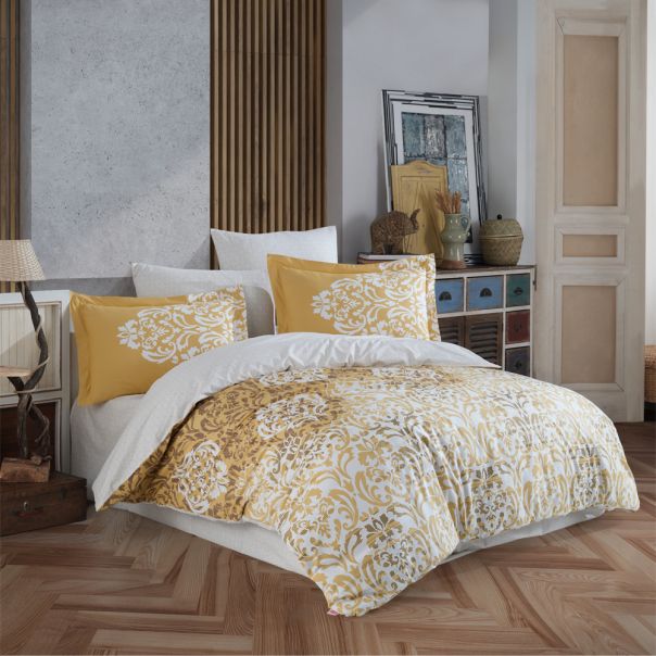 HOBBY Posteljina 200x220cm Poplin double Serenity Gold